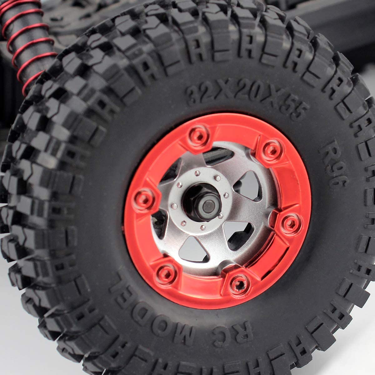 GPM Racing Aluminum M4 4mm Flanged Nylon Lock Nuts for 1/10 Scale RC Car Truck Buggy Crawler ...