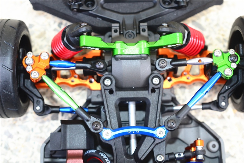 GPM RACING ALUMINUM FRONT TIE RODS WITH C HUB STABILIZER TRAXXAS 4-TEC ...