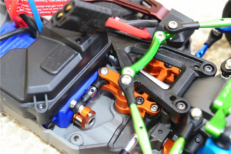 GPM RACING ALUMINUM STEERING ASSEMBLY TRX8343 TRAXXAS 4-TEC UPGRADED ...