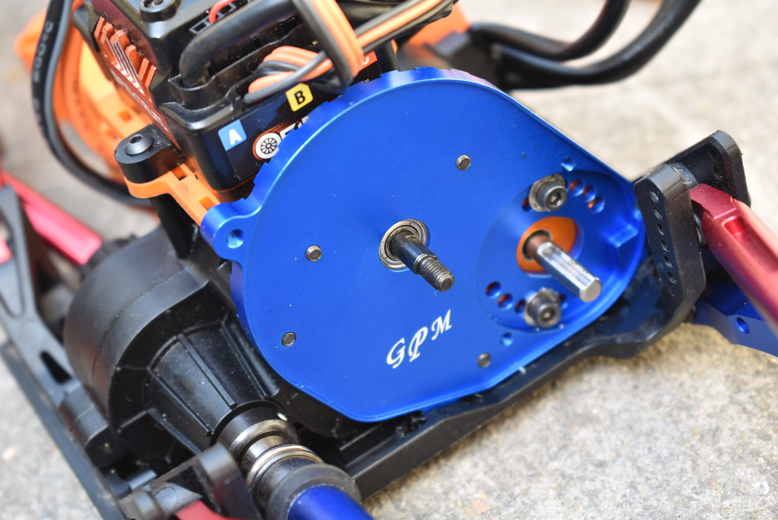 GPM RACING ALUMINUM MOTOR MOUNT PLATE WITH HEAT SINK FINS AXIAL RBX10 ...