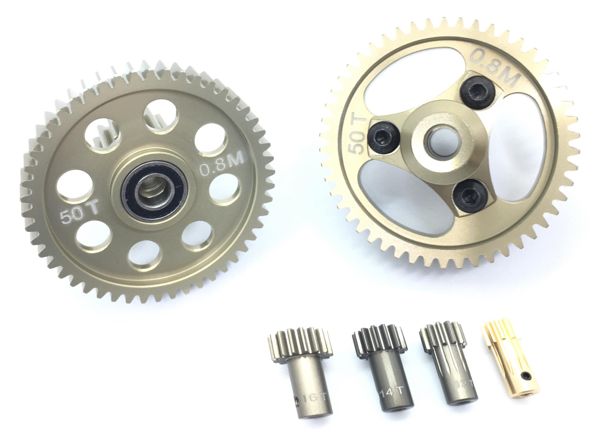 TAMIYA LUNCH BOX 1/12 ALUMINUM 7075-T6 COUNTER GEARS & 4 PINION GEAR RC ...
