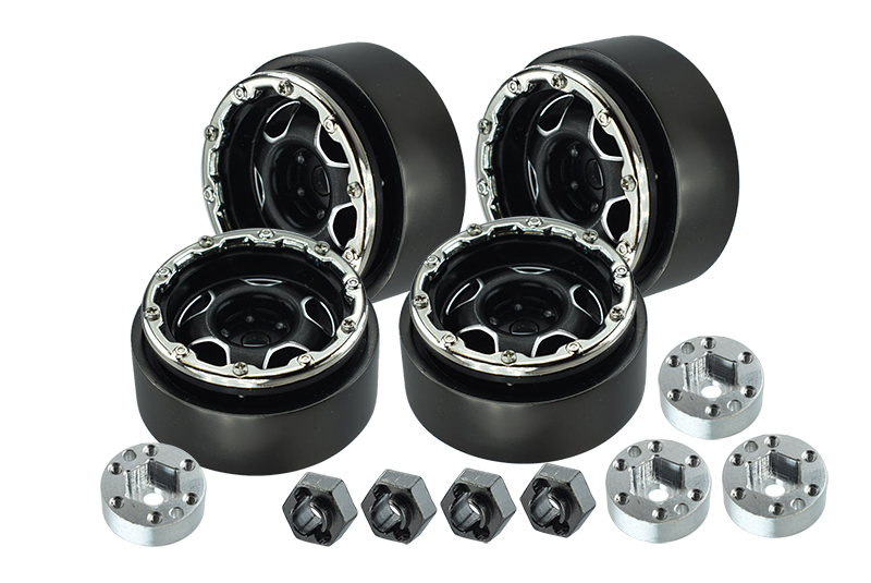 TRAXXAS TRX4M AXIAL SCX24 ALLOY 1 INCH BEADLOCK WHEELS ( STAR ) GPM ...