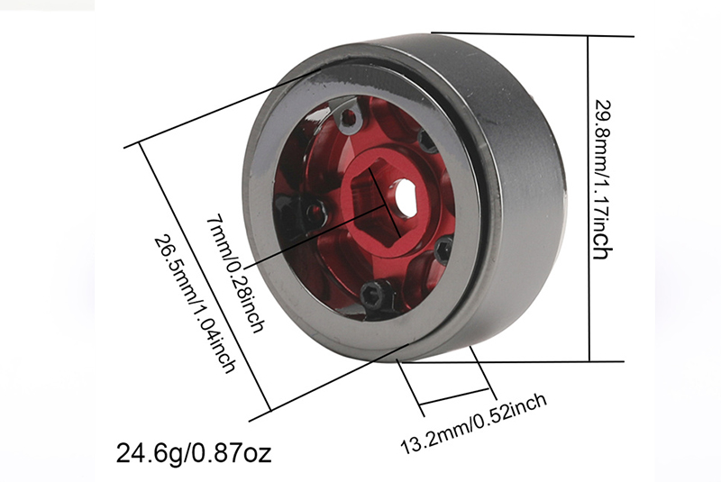 TRAXXAS TRX4M AXIAL SCX24 ALLOY 1 INCH BEADLOCK WHEELS ( STAR ) GPM ...