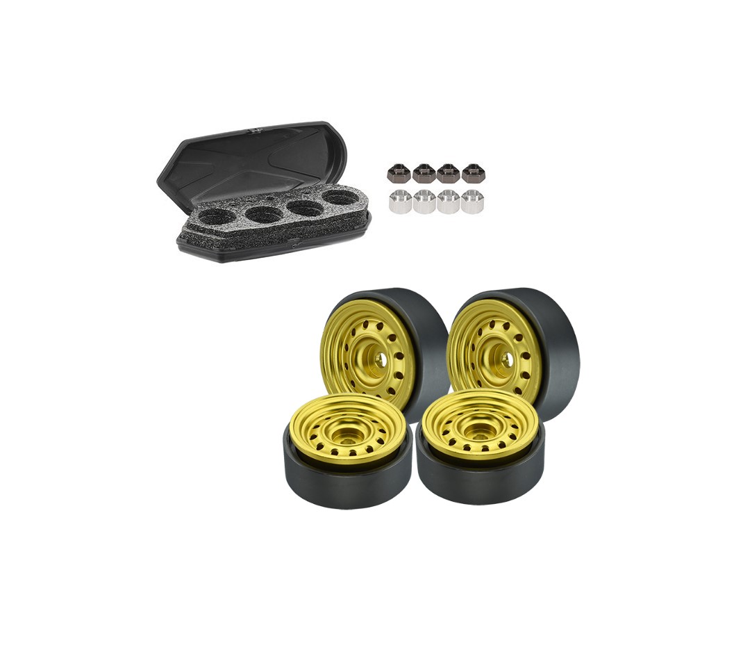 TRAXXAS TRX4M AXIAL SCX24 ALLOY 1 INCH BEADLOCK WHEELS ( GOLD ) GPM ...