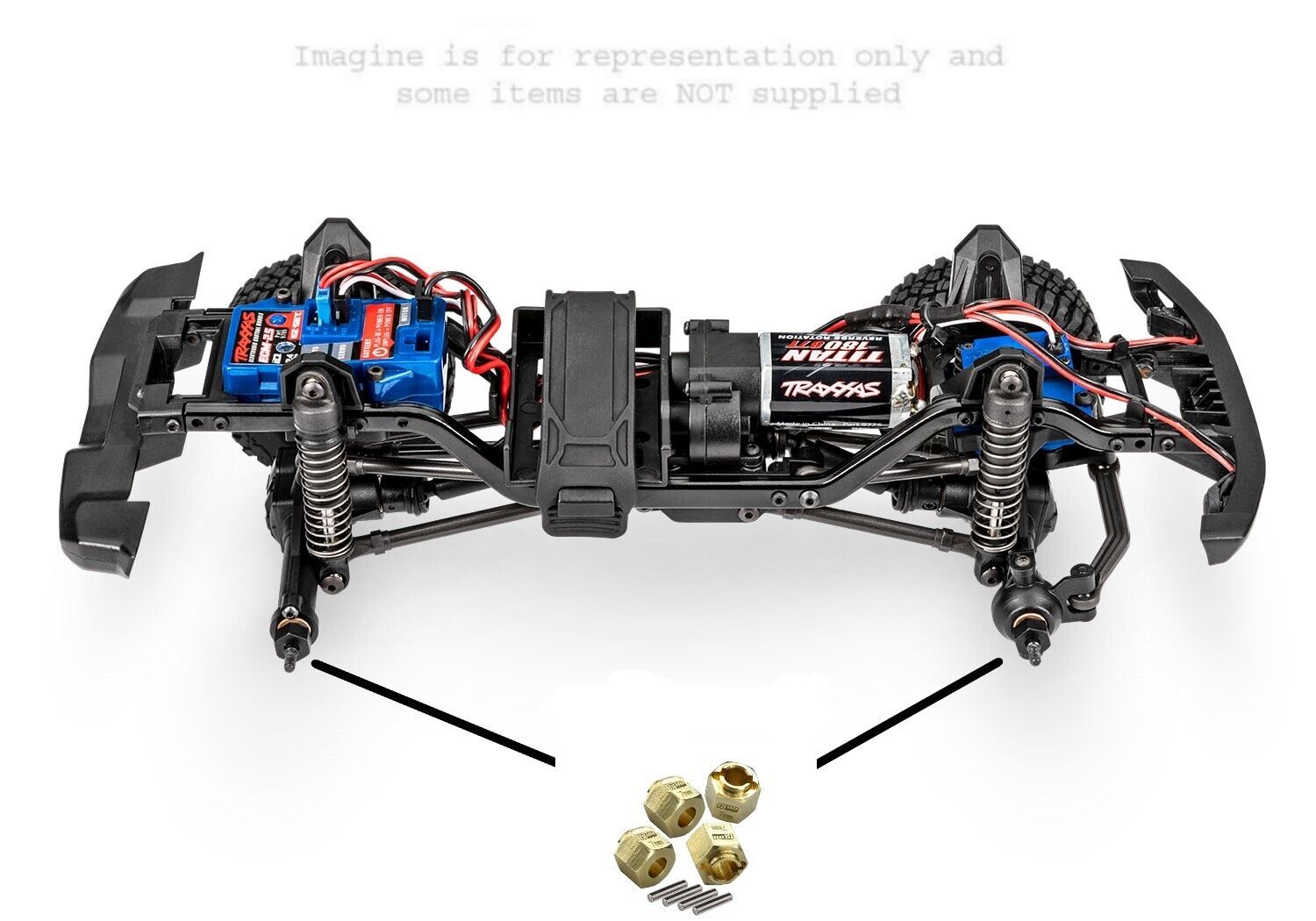 TRAXXAS TRX4M LAND ROVER BRONCO 1/18 BRASS HEX WHEEL HUBS GPM RACING ...