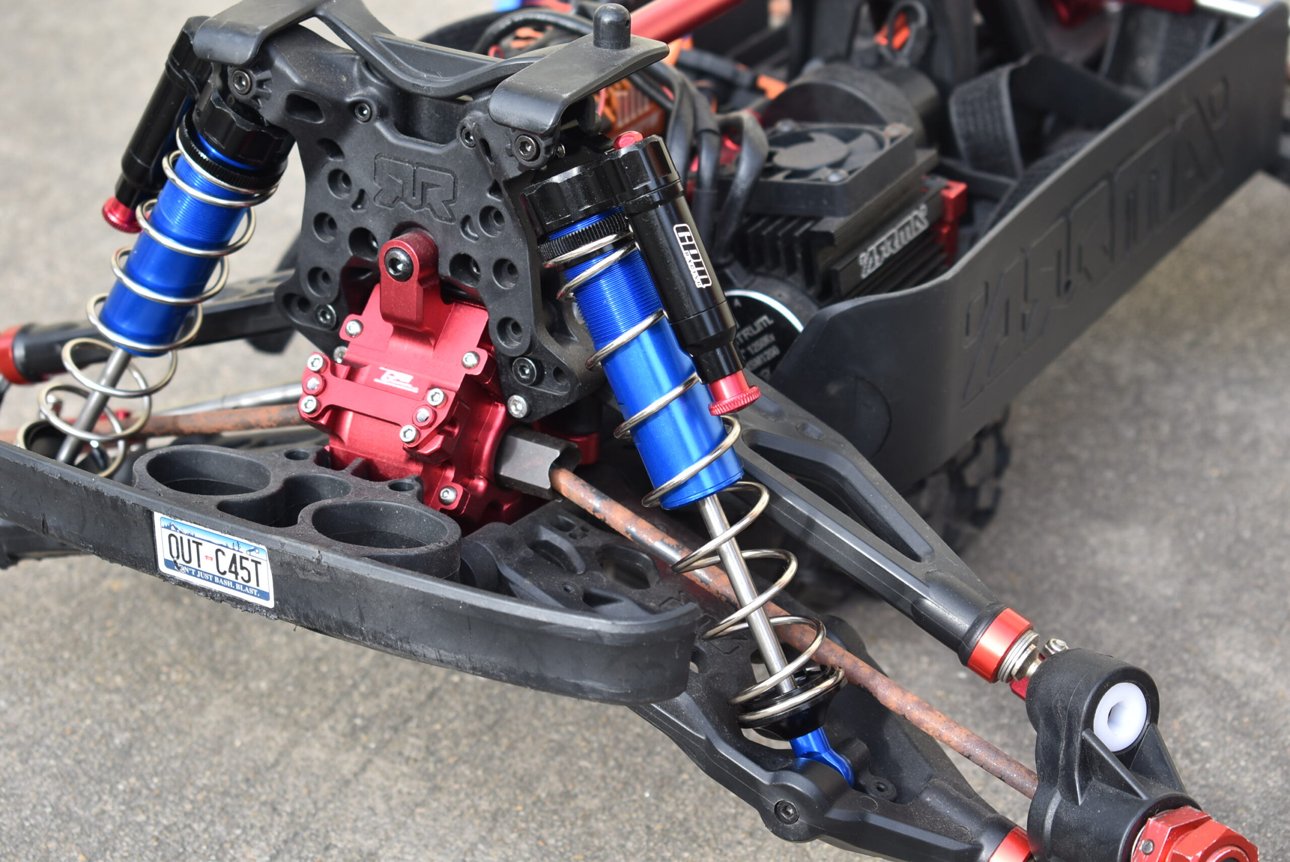 ARRMA KRATON EXB 8S OUTCAST BLX 1/5 V2 ALLOY FRONT L SHAPE SHOCK BUILT ...