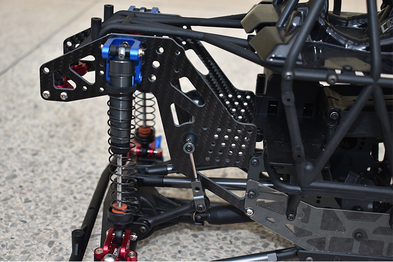 LOSI LMT GRAVE DIGGER 4WD 1/8 CARBON FIBER FRONT / REAR CHASSIS SIDE ...